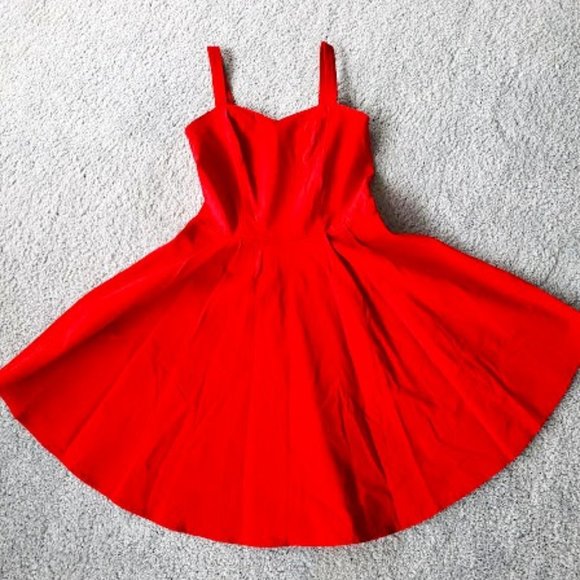ASOS | Dresses | Like New Red Flared Dress | Poshmark